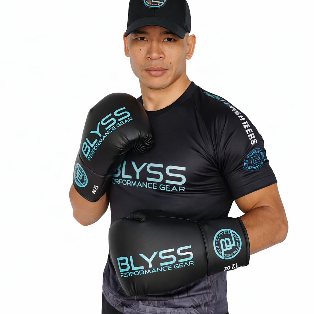BLYSS Performance Gear Boxing Gloves BTB25 Black Lace Up – Blyss ...